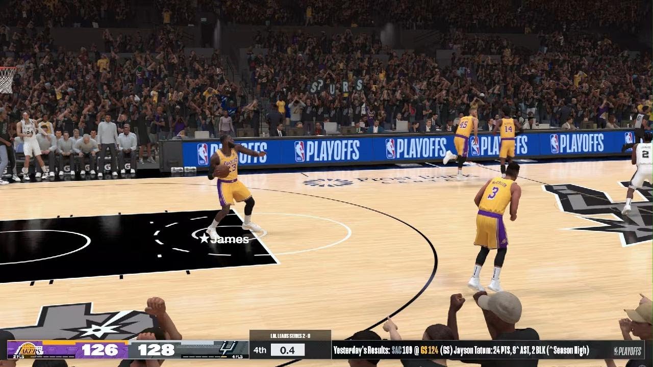 NBA 2K24 LeBron James hits full court Game Winner - YouTube