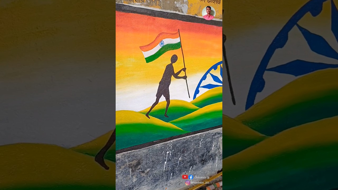 Hamara tiranga//#painting #wallpainting #artist - YouTube
