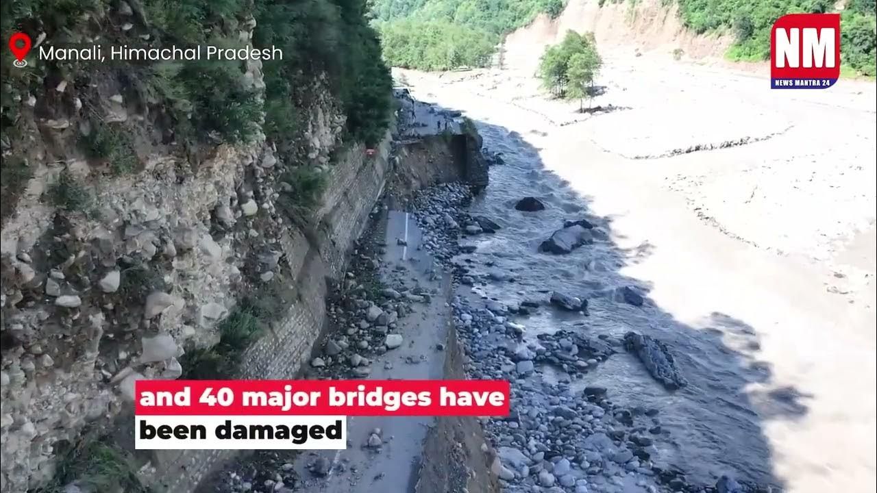 Himachal Floods: Drone Footage Captures Extent Of Damage In Himachal Pradesh’s Manali - YouTube