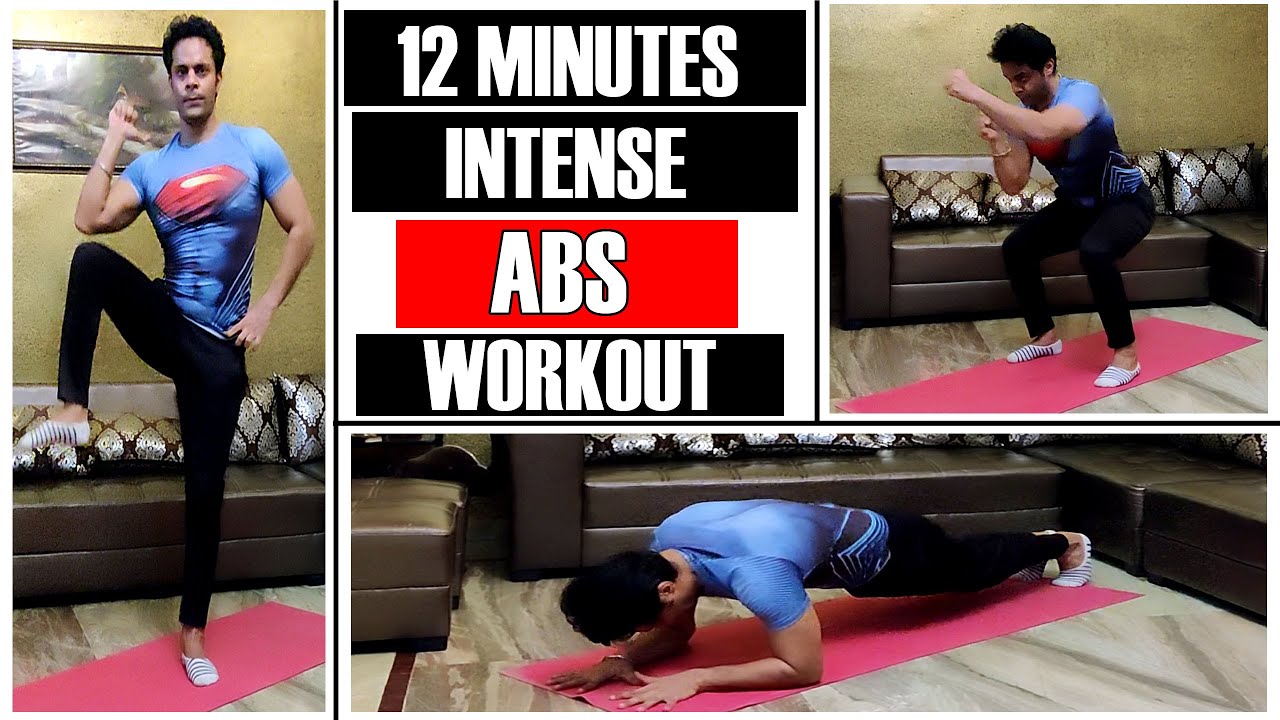 12 MINUTES INTENSE ABS WORKOUT (follow along) - YouTube