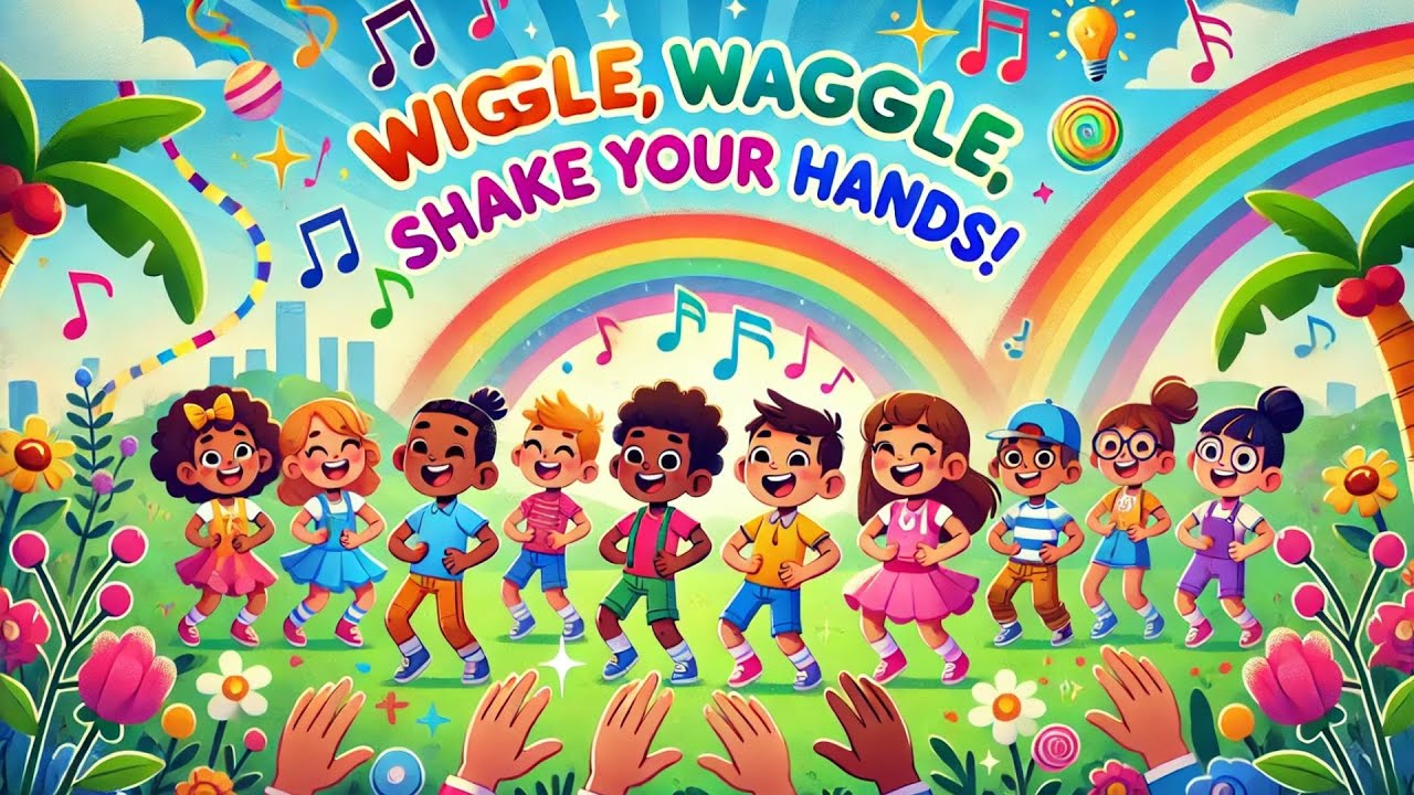 🎵 Wiggle, Waggle, Shake Your Hands!" | Fun Body Parts Song | Wacky Boo ...
