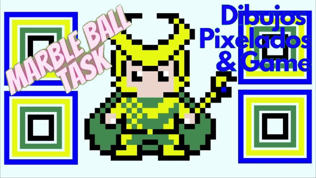 Construct 3 DIBUJOS PIXELADOS(Draw Pixel)Colorful Marble Run Task: Loki ...