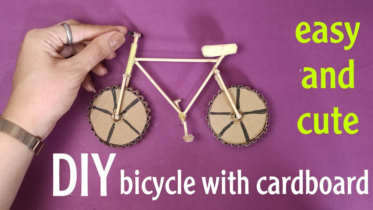 Making bicycle with cardboard step by step! - YouTube