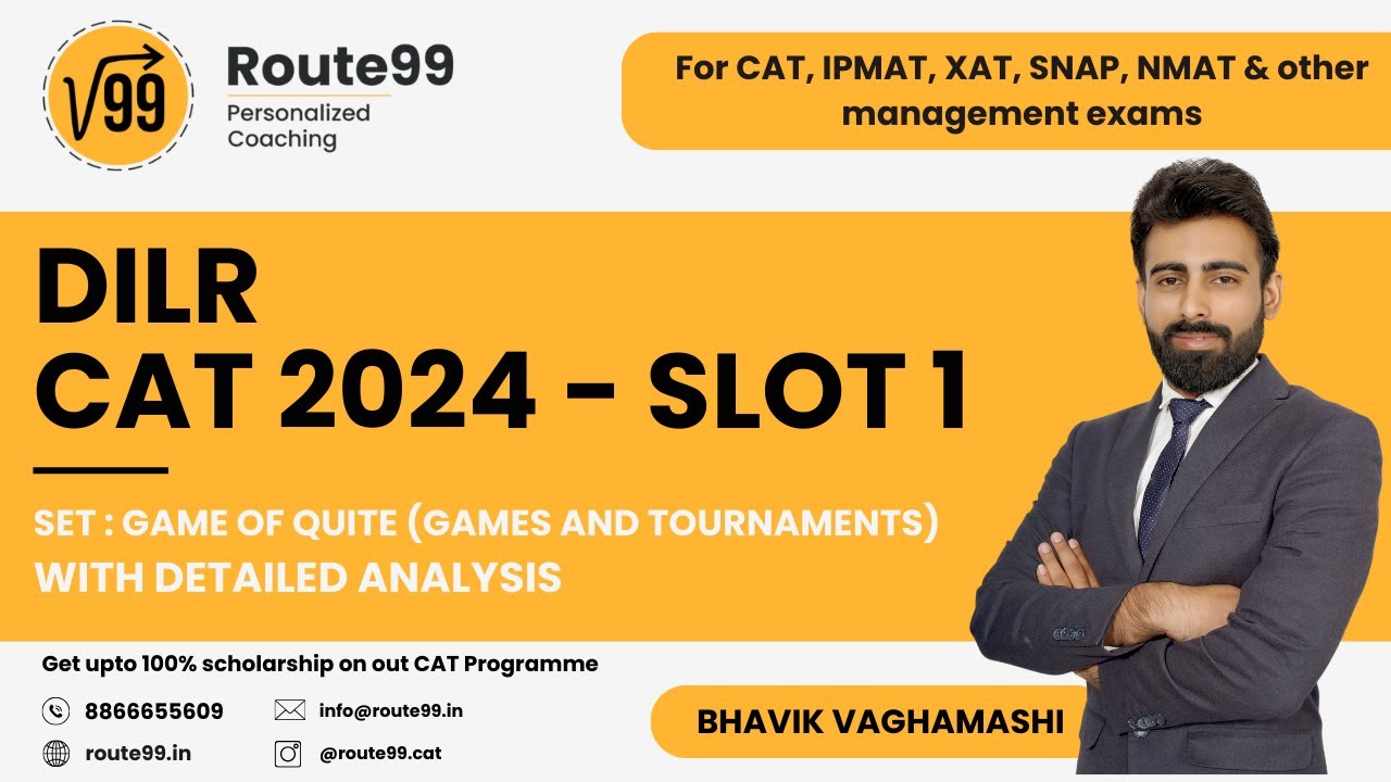 PYQ CAT 2024 | CAT 2024 Slot 1 DILR | CAT 2024 solution | Game of QUIET ...
