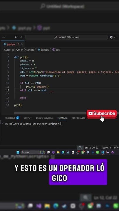 Piedra Papel y Tijera en Python - Parte 3 - #Python #Programación #CursoPython #ResumenEnVivo ...