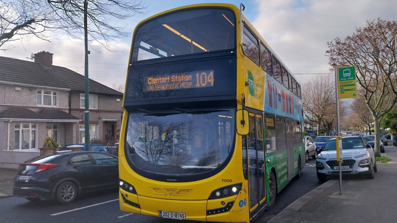 Go Ahead Ireland Route 104 (Wright Gemini 3,11590) - YouTube