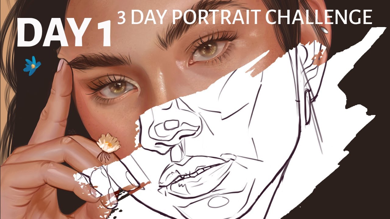 Day 1 - Beginner+ Procreate Sketch - 3 Day Portrait Challenge - YouTube