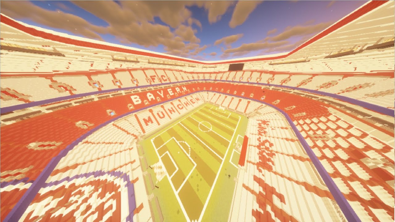 Bayern Munich Stadium in minecraft - YouTube