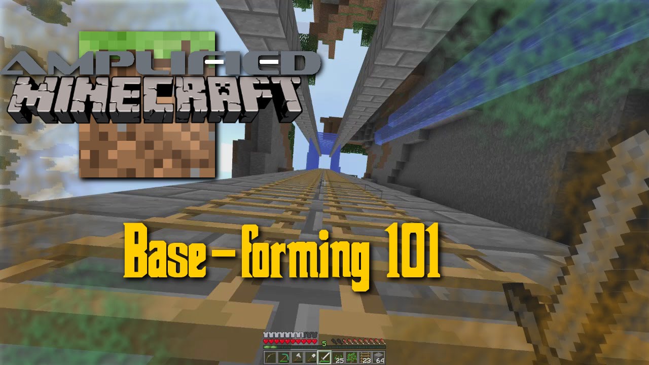 Minecraft |~Amplified~| Singleplayer | Episode 008 | Base-forming 101 ...