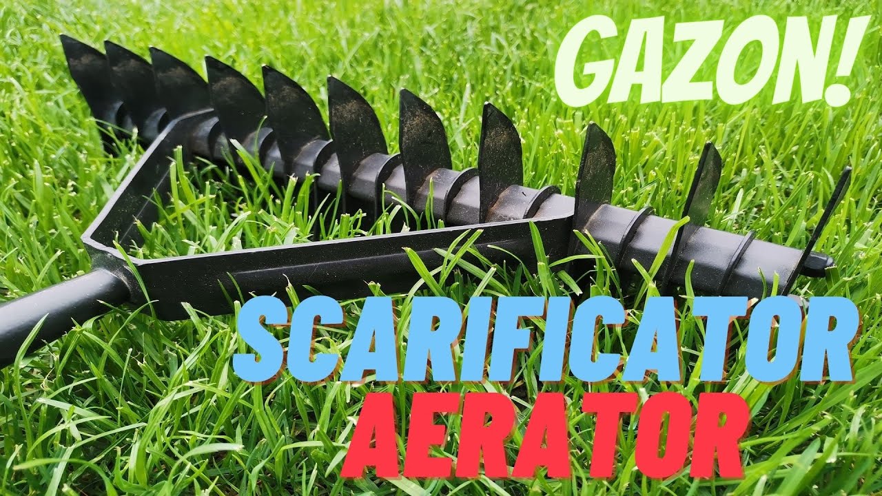 Scarificarea gazonului. Greblă pentru aerisit si scarificat gazonul ...