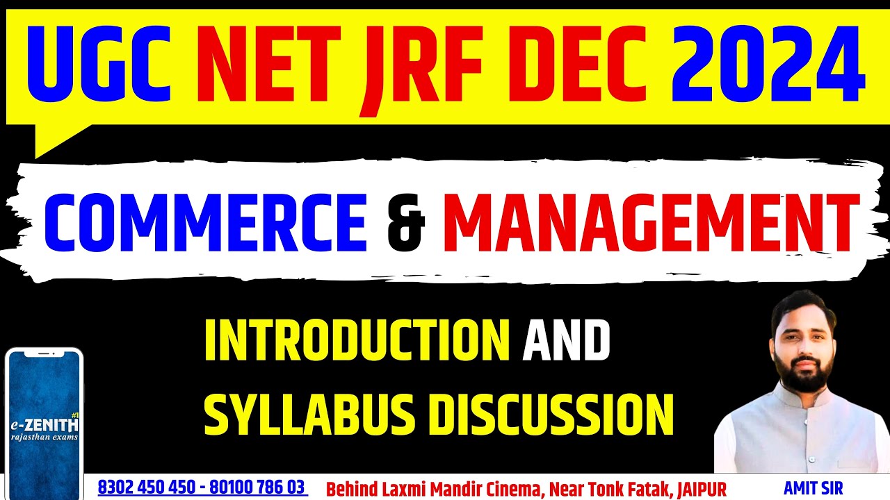 INTRODUCTION AND SYLLABUS DISCUSSION || Commerce & MANAGEMENT || UGC ...