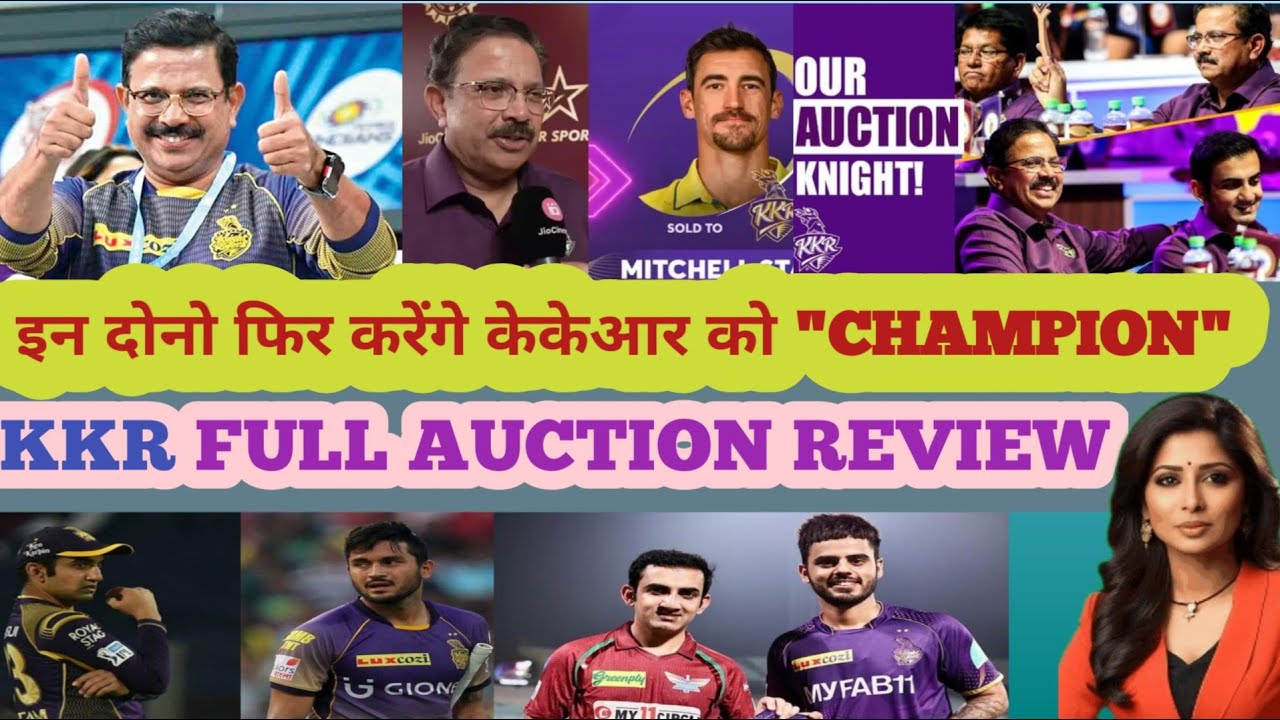 Kkr Auction Review || Kkr Auction News ||Kolkata Night Riders ...