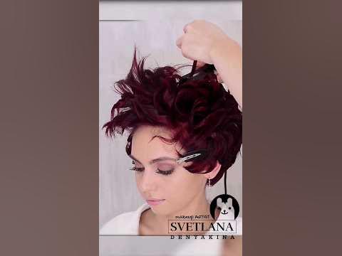 УКЛАДКА на короткие волосы УТЮЖКОМ 💯👍 #прически #hairstyle # ...