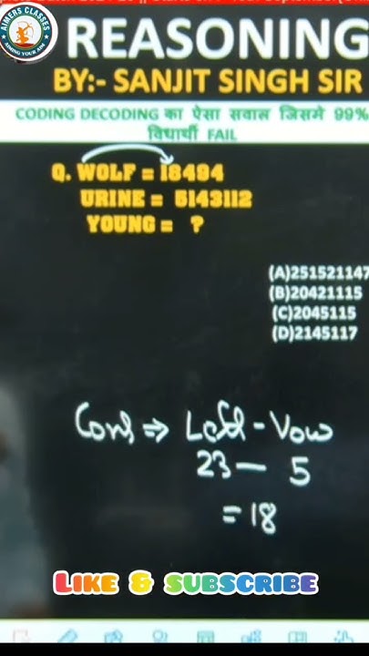 Reasoning Short Tricks | Coding-Decoding Reasoning Tricks | #shorts #ytshorts #yt #shortvideo ...