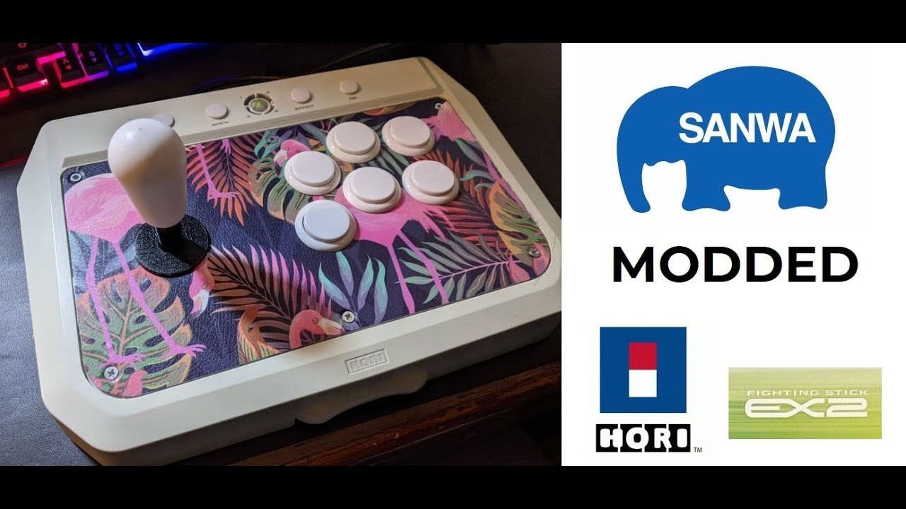 Sanwa Modded Hori EX2 Fighting Stick - YouTube
