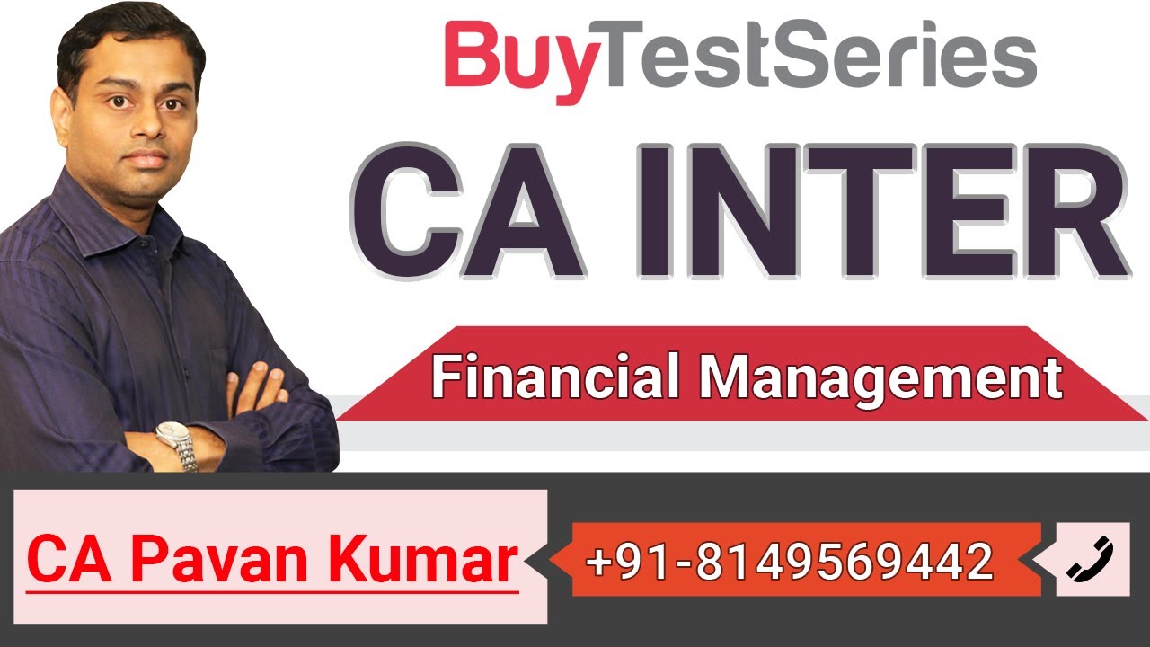 CA Inter FM Introduction to Financial Management Video Lectures by CA ...