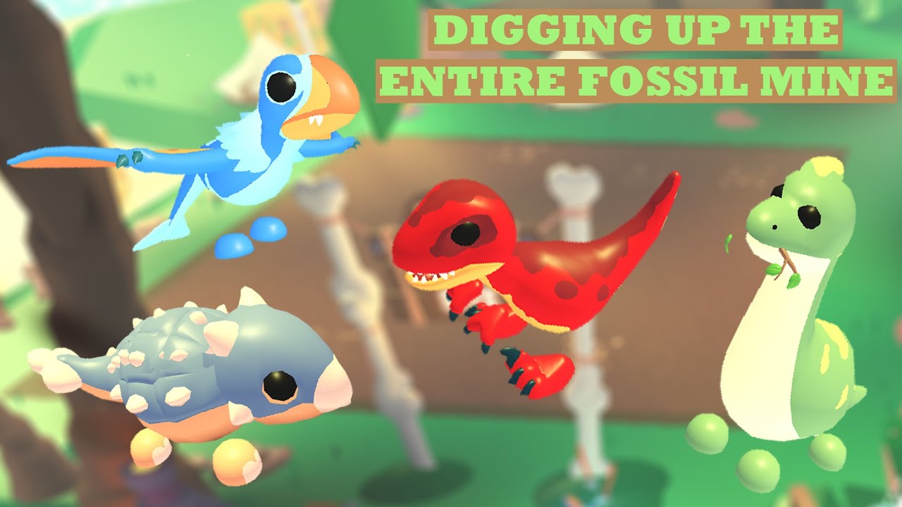 MINING THE ENTIRE FOSSIL MINE TO SEE WHAT I GET! (Roblox Adopt Me ...