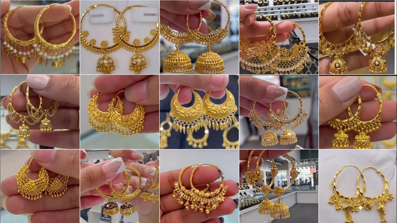 #2025 Top Trending Gold Baliya 😍🔥 ️ New Design| Gold Hope Earring ...