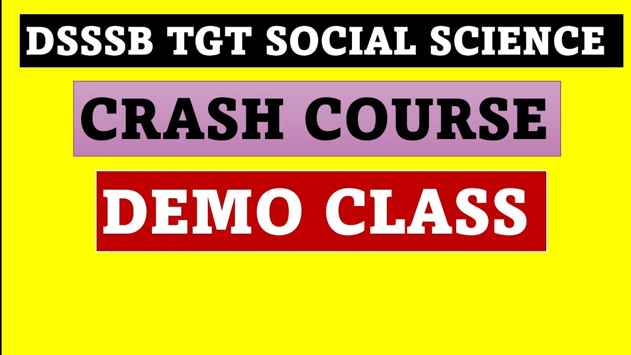 DSSSB TGT Social Science Crash Course || Demo Class || NCERT MANTRA - YouTube