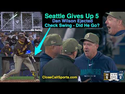 E29 - Dan Wilson Ejected on Check Swing by Chad Fairchild after Seattle Surrenders 4-Run Frame to SD
