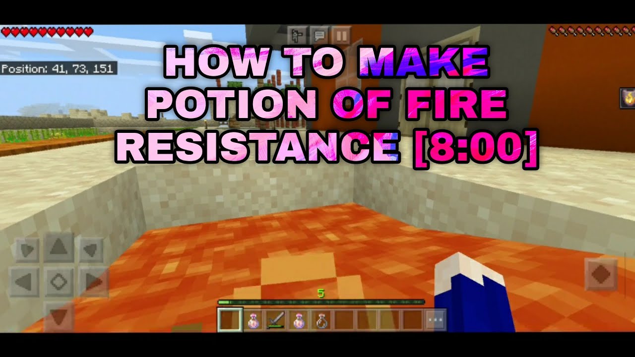How to make potion of fire resistance [8:00] in minecraft || minecraft ...