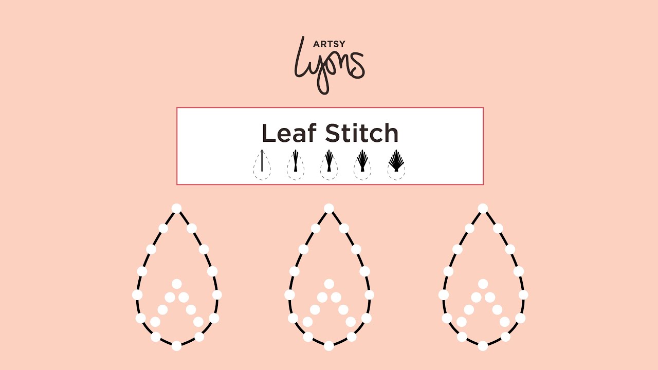 Leaf (Fishbone) Stitch Tutorial | Embroidered Leaves for Beginners ...