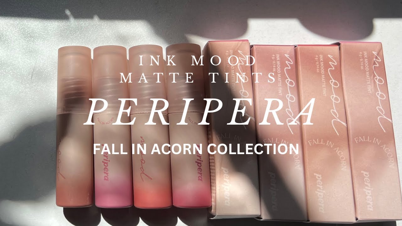 Peripera Ink Matte Mood Tints Fall in Acorn Collection 4 Shades - YouTube