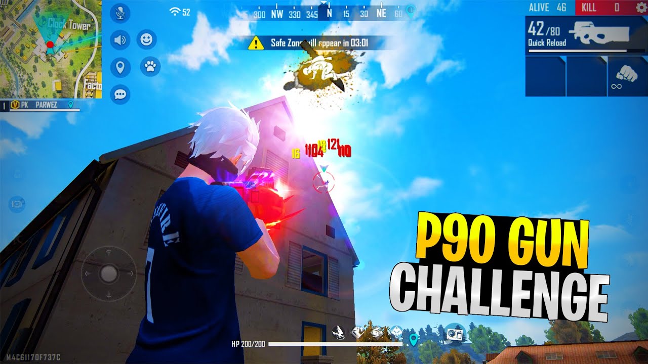 Only P90 Gun Challenge 🔥 - Garena Free Fire || P.K. GAMERS - YouTube