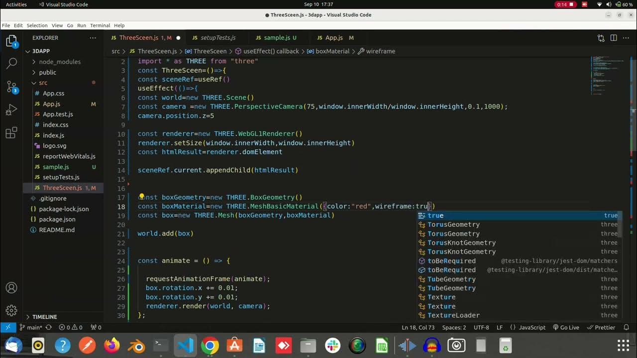How To Enable Wireframe Of Object In Threejs In React Threejs Wireframe Reactjs 3dreactjs