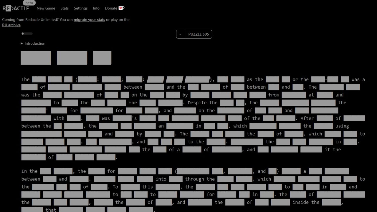 Redactle No. 505 - YouTube