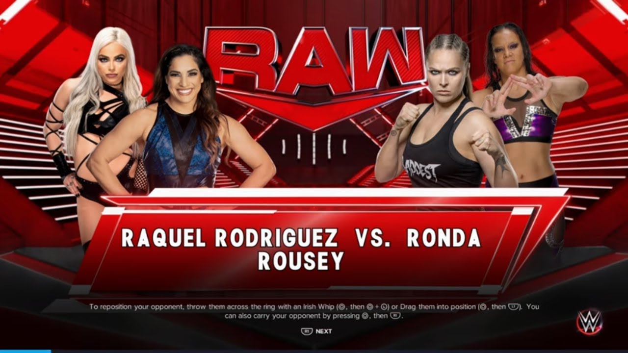 Monday Night Raw Ronda Rousey vs Raquel Rodriguez - YouTube