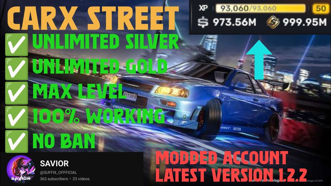 CARX STREET MOD APK UNLIMITED MONEY AND GOLD NEW VERSION 1.2.2 | CARX ...
