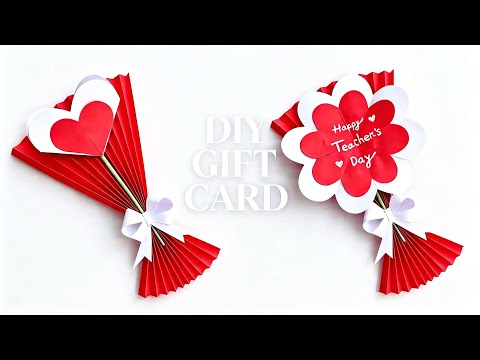 DIY Teachers Day Gift Card 🌸 | Easy Paper Flower Bouquet Card | Handmade Teacher's Day Card