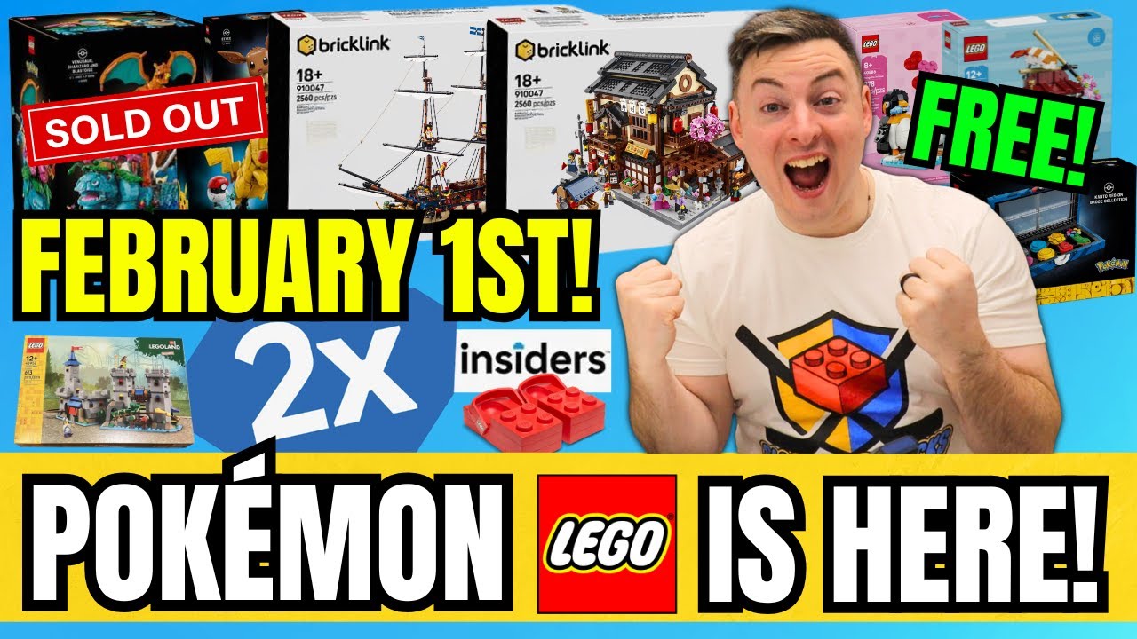 Every NEW Lego Set Releasing in FEBRUARY! Pokémon, Bricklink, GWP's ...