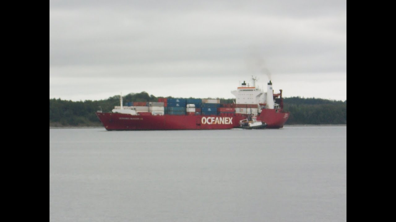 Container Ship OCEANEX SANDERLING Inbound at the Port of Halifax (Aug 5 ...