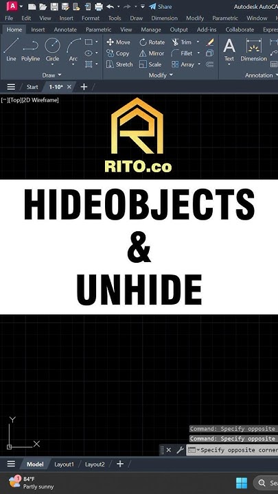 33.HIDEOBJECTS & UNHIDE - AUTOCAD COMMAND - YouTube