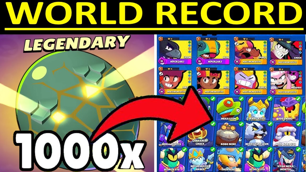 1000x INSANE MONSTER EGGS OPENING! Brawl Stars World Record - YouTube