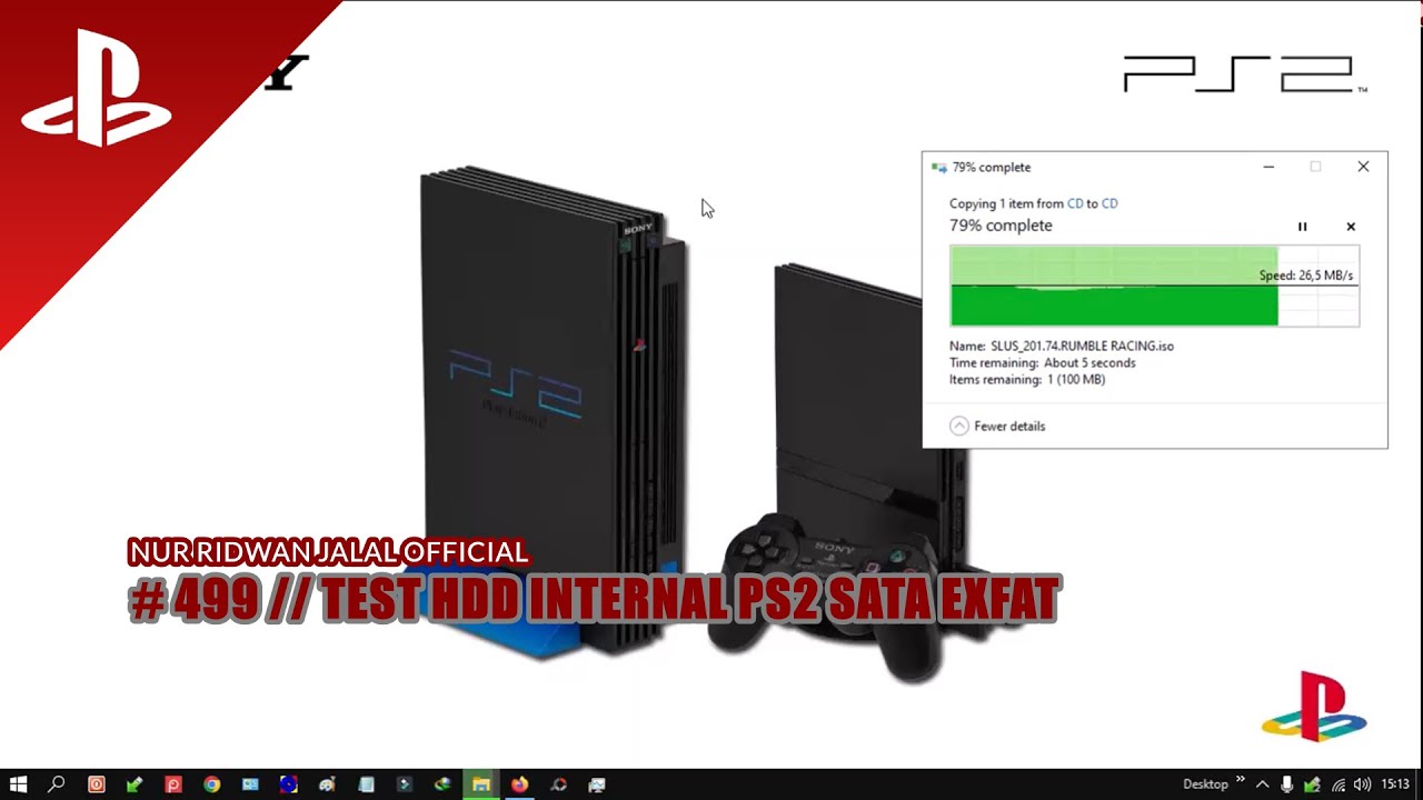 #499 // TEST HDD INTERNAL PS2 SATA EXFAT - YouTube
