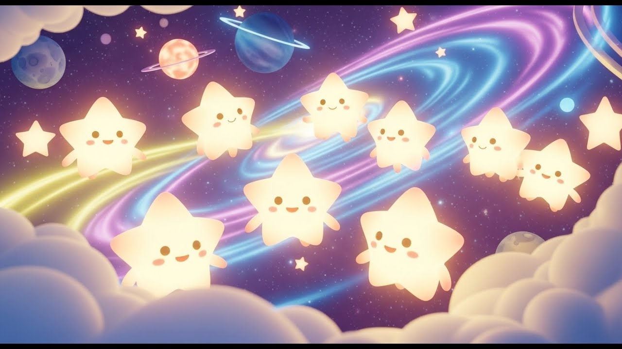 Nine Little Stars Hopped Around | Fun Kids Rhyme - YouTube