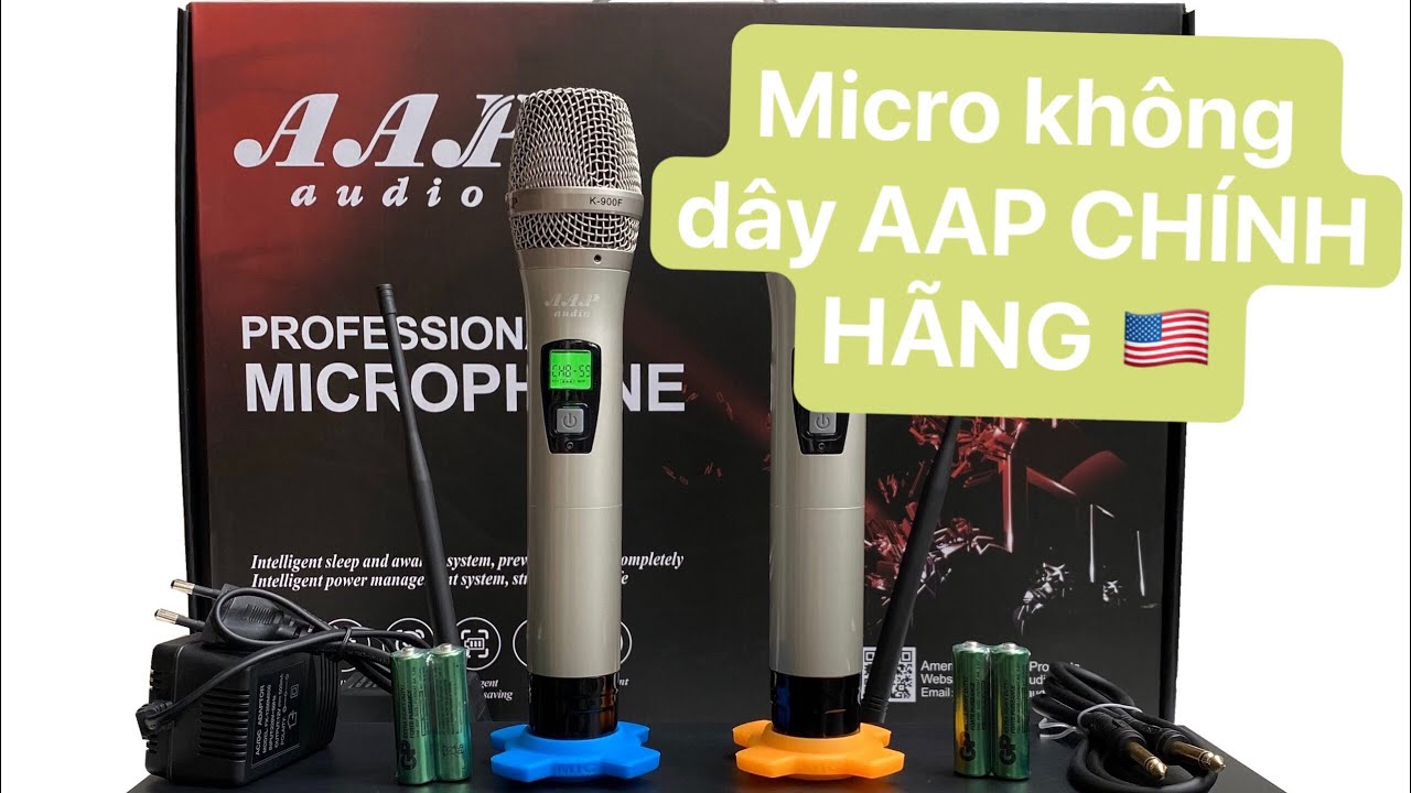 MIC KHÔNG DÂY AAP-K500, K900F CHÍNH HÃNG TÂN CƯỜNG🏆 Số 1🏆CHO KARAOKE GIA ĐÌNH,PHÒNG HÁT, SỰ KIỆN ...