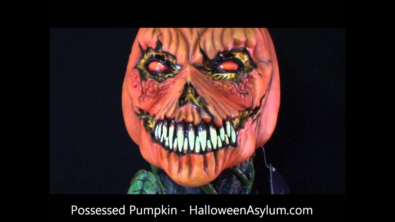 Possessed Pumpkin Mask - HalloweenAsylum.com - YouTube