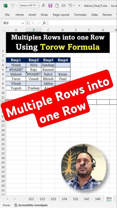 Multiple Rows into One Row using Torow Formula | Multiple Rows in One Row | Torow Formula | # ...