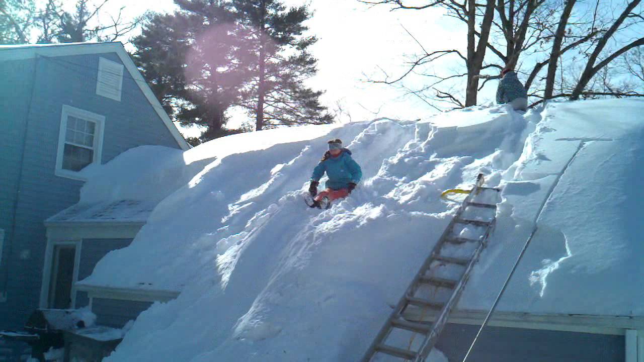 Roof Sledding - YouTube