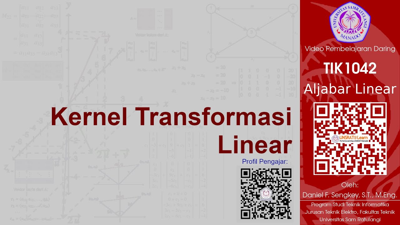 Kernel Transformasi Linear - YouTube