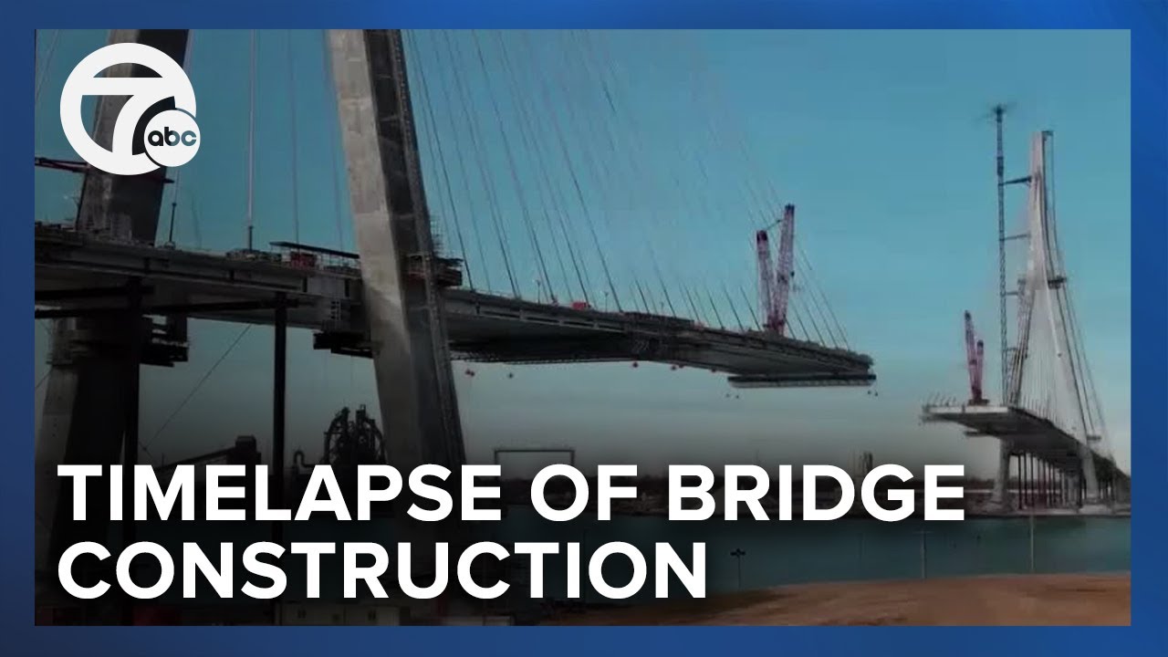 Timelapse of Gordie Howe International Bridge Construction - YouTube