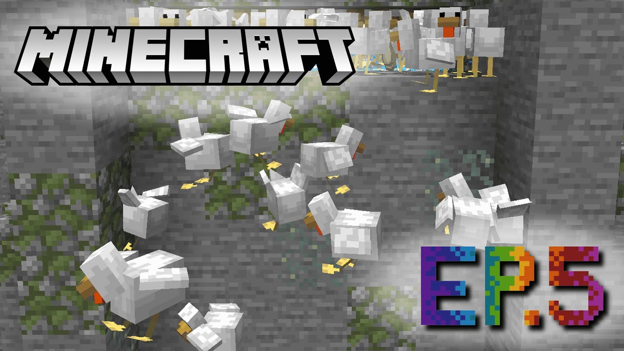 Infinite Chicken Waterfall | Minecraft Survival Ep. 5 - YouTube