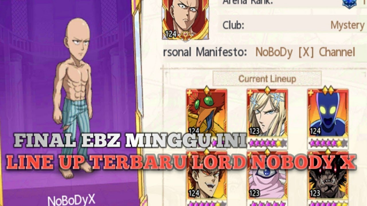LINE UP TERBARU LORD NOBODY X DI FINAL EBZ - YouTube
