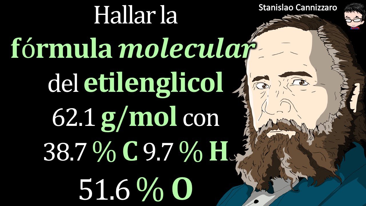 Hallar la 𝐟ó𝐫𝐦𝐮𝐥𝐚 𝒎𝒐𝒍𝒆𝒄𝒖𝒍𝒂𝒓 del 𝐞𝐭𝐢𝐥𝐞𝐧𝐠𝐥𝐢𝐜𝐨𝐥 62.1 𝐠/𝐦𝐨𝐥 con 38.7 % 𝐂 9. ...