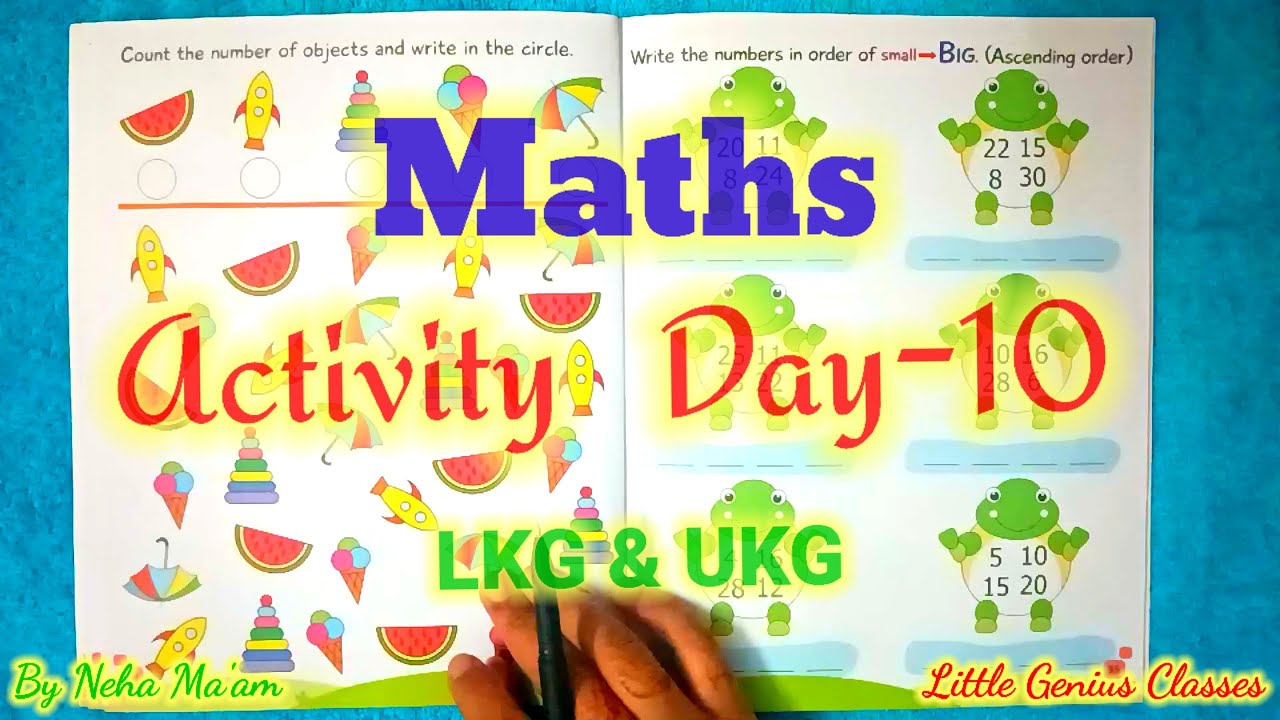 Maths Activity | Day-10 | LKG & UKG | Easy Math Worksheet - YouTube