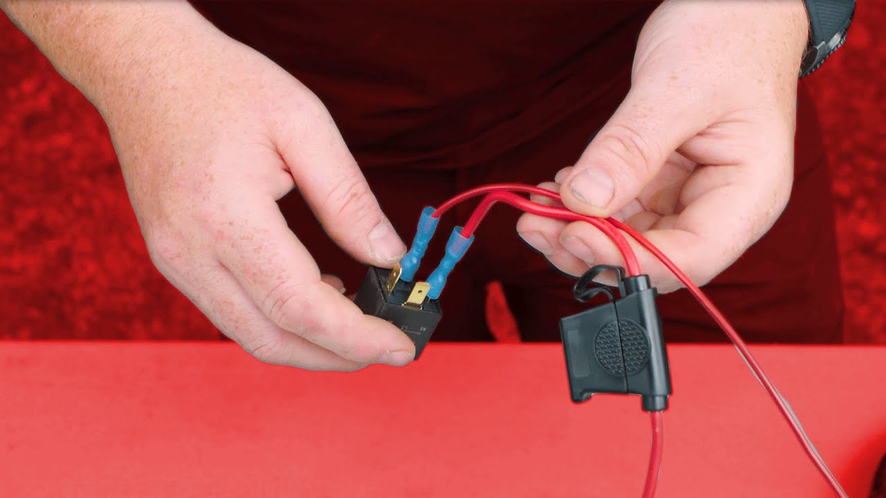 Relè og klargjøring av ledninger // Lys på ATV - YouTube